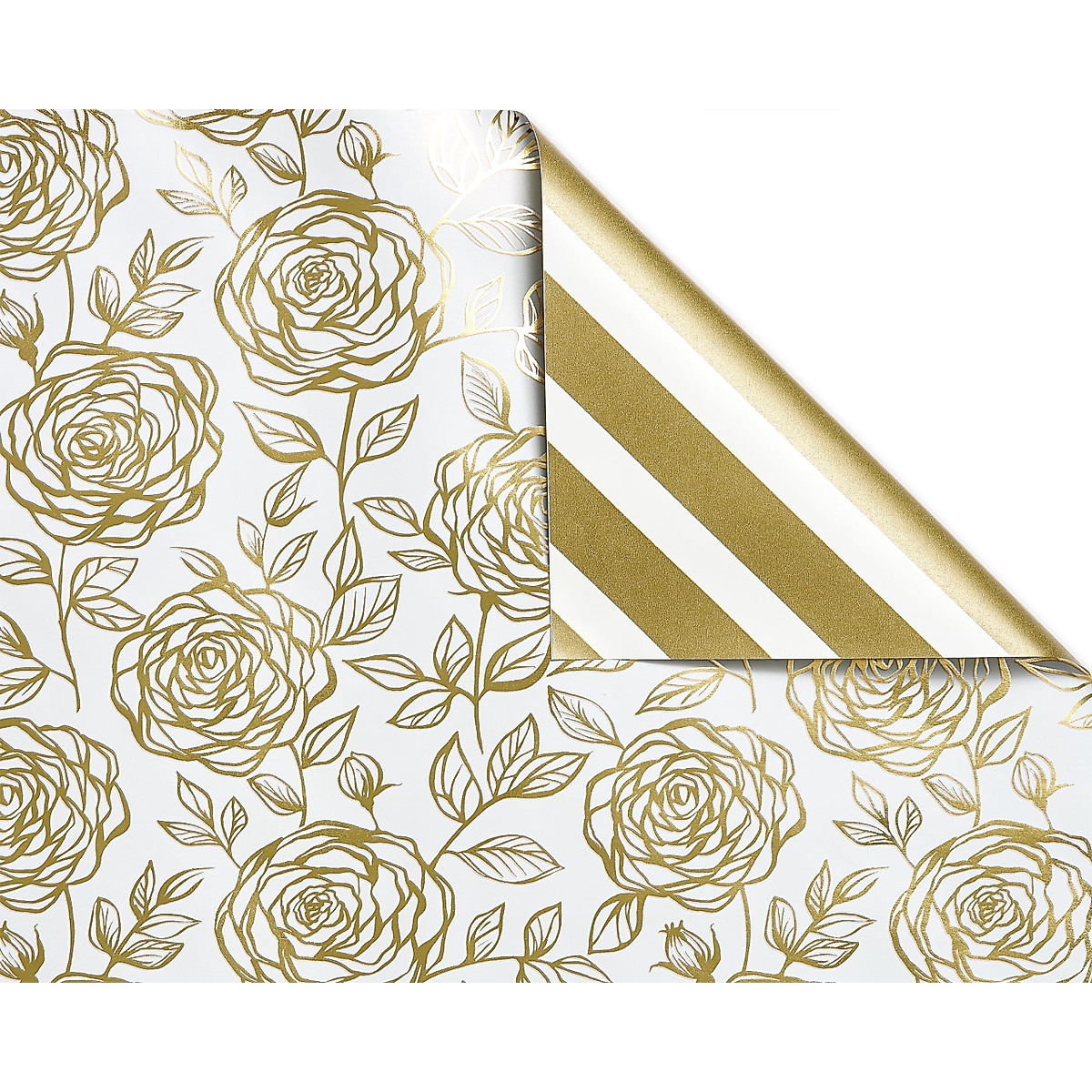 American Greetings Reversible Wedding Wrapping Paper, Bridal Designs (4 Rolls, 120 sq. ft.)
