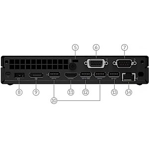 Lenovo ThinkCentre M70q Gen 2 11MY000UUS Desktop Computer - Intel Core i7 11th Gen i7-11700T Octa-core (8 Core) 1.40 GHz - 16 GB RAM DDR4 SDRAM - 256 GB M.2 PCI Express NVMe SSD - Tiny - Black