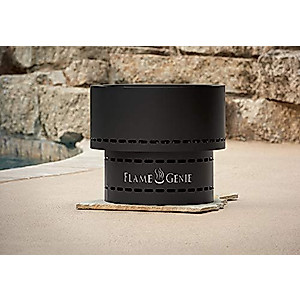 Flame Genie FG-19 Portable Smoke-Free Inferno Wood Pellet Fire Pit, USA Made, 19" Diameter, Black