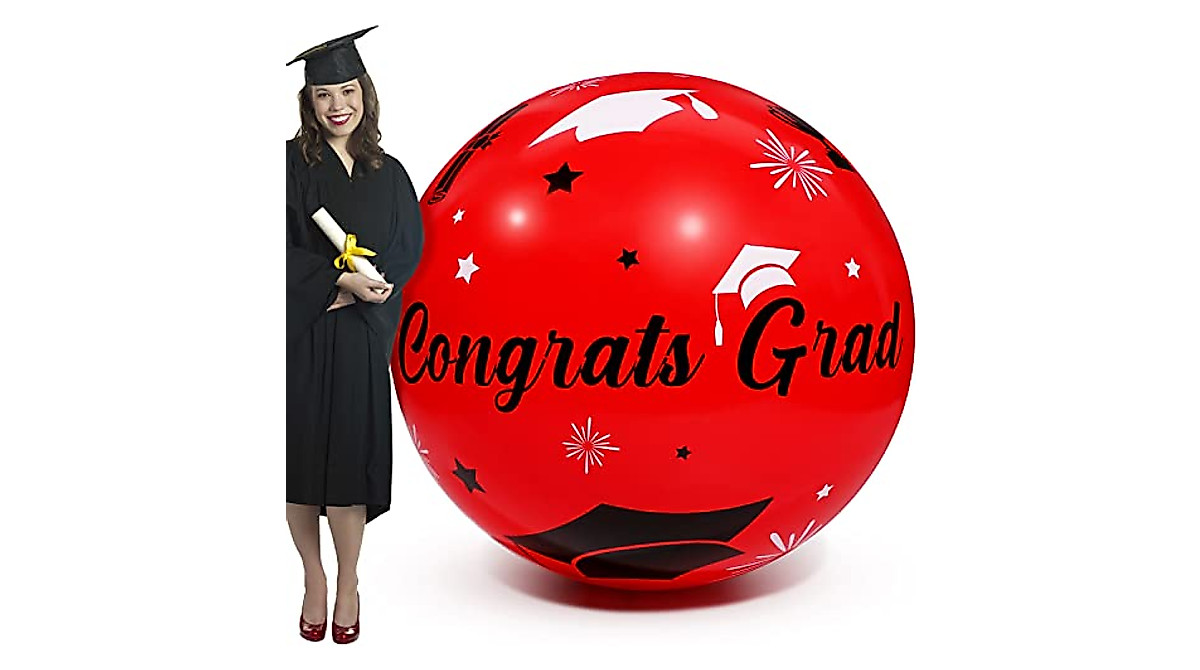 Hiboom 60 Inch Inflatable Graduation Beach Ball