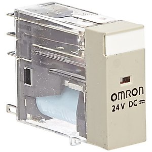 Omron G2R-2-S DC24(S) General Purpose Relay, Plug-In Terminals, Double Pole Double Throw Contacts, 21.6 mA Rated Load Current, 24 VDC Rated Load Voltage