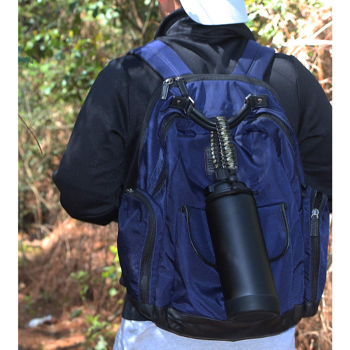 One MissionX Paracord Handle Compatible with Yeti Rambler 36oz 26oz 18oz 12oz 46oz Water Bottles, Durable Carrier Strap - Holder(Army Green/Comp+Starter)