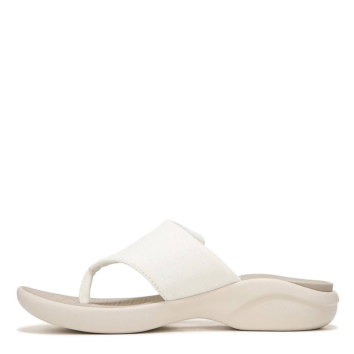 BZees Womens Camp Out Thong Sandal Bright White 6.5 M