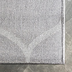 Unique Loom Trellis Frieze Collection Area Rug - Rounded (4' 1" x 6' 1", Light Gray/ Ivory)