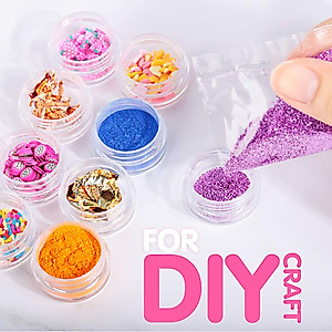 50 Pack Cosmetic Containers, HNYYZL 5 Gram Clear Round Pot Jar Plastic Sample Container with Lid, for Eye Shadow Bead Earring Liquid Lotion Cream Make-up Storage