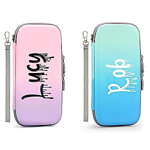 Carry Case Made For Nintendo Switch/Switch OLED Console Custom Name Case with 10 Games Cartridges Protective Cool Groovy 3D Name NC4