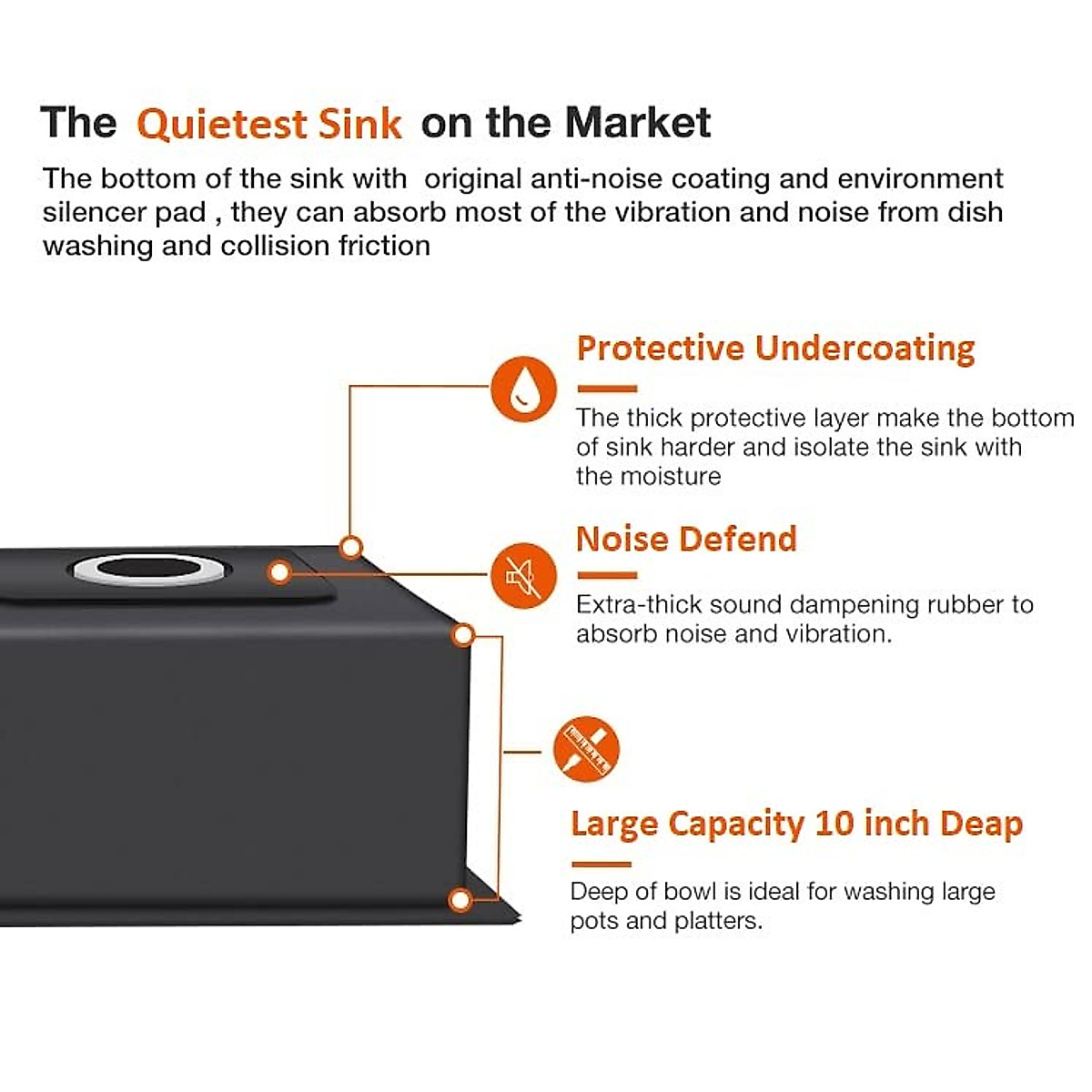 BlueBay Workstation Stainless Steel 28'' undermount Sink with 5 Gourmet Accessories