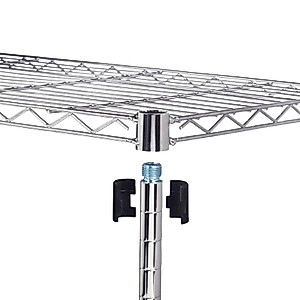 LEGENDARY-YES 4 Tier Layer Chrome Shelf - 36"x14"x48" Easy Assembly Steel Wire Metal Shelving Rack