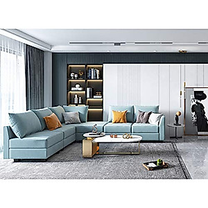 HONBAY Side Armrest Module for Modular Sofa Pair of Armrests for Sectional Modular Couch, Aqua Blue