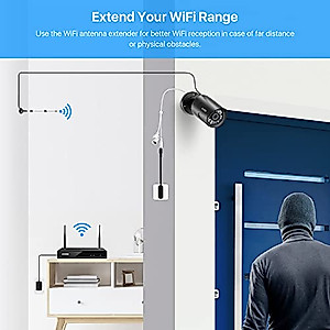 ZOSI 2K 3MP Wireless Security Camera System, H.265+ 8 Channel CCTV NVR with 2TB Hard Drive for 24/7 Recording and 8 x 3MP WiFi IP Camera Outdoor Indoor, Night Vision, Motion Alert, Remote Control