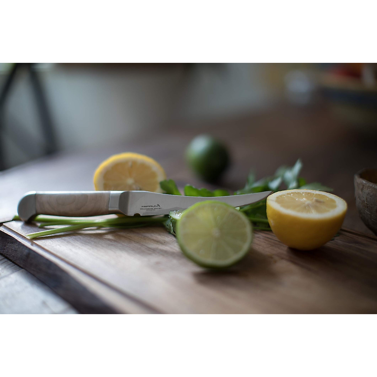 Ferrum Estate Double Bolster Boning & Filet Knife, 5-Inch, Maple