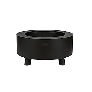 BLACK + DECKER 34" D Smokeless Wood Burning Steel Fire Pit Black Powder Coated Steel Fire Bowl Includes Poker