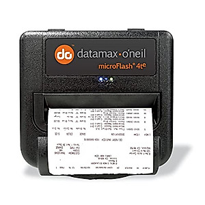 Datamax-O'Neil 200360-100 microFlash 4t Portable Direct Thermal Printer 203 dpi 4 Inch Print Width 25 Inches per Second MF4TE and Bluetooth