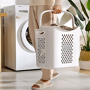 Multipurpose Sorter Basket ,3-Tier Laundry Basket with Wheel Rolling Laundry Sorter Hamper for Kitchen Bedroom Baedroom Bathroom ,Tier Basket Stand with 6 Side Hooks Storage Shelf