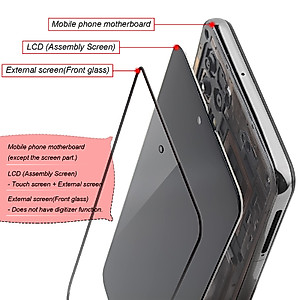 OCOLOR Replacement for TCL 10L LCD Display Touch Screen Digitizer Assembly for TCL 10 Lite T780H T770 T770B T770H PLEX T780 with Tools (Black)