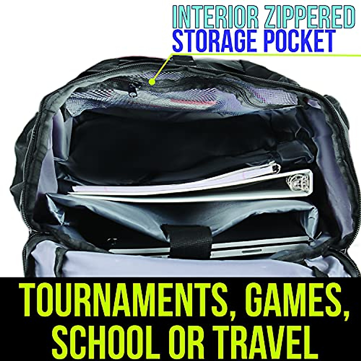 Athletico Basketball Bag - Large Basketball Backpack for Men & Women - Volleyball & Soccer (Black)