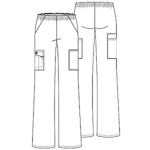 Dickies Women's Signature Elastic Waist Scrubs Pant, Dark Khaki, Medium