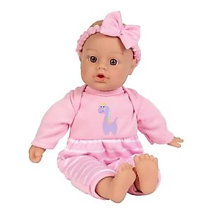 Adora Amazon Exclusive Sweet Babies Collection, 11” Soft and Cuddly Girl Baby Doll | Machine Washable, Birthday Gift For Ages 1+ - Baby Girl Dino