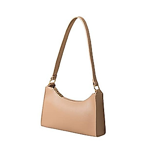 GORGLITTER Shoulder Bags for Women Hobo Tote Handbag Mini Clutch Purse with Zip Closure Khaki One Size