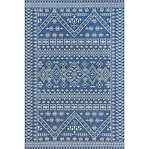 nuLOOM Kandace Tribal Indoor/Outdoor Area Rug, 3' x 4', Blue