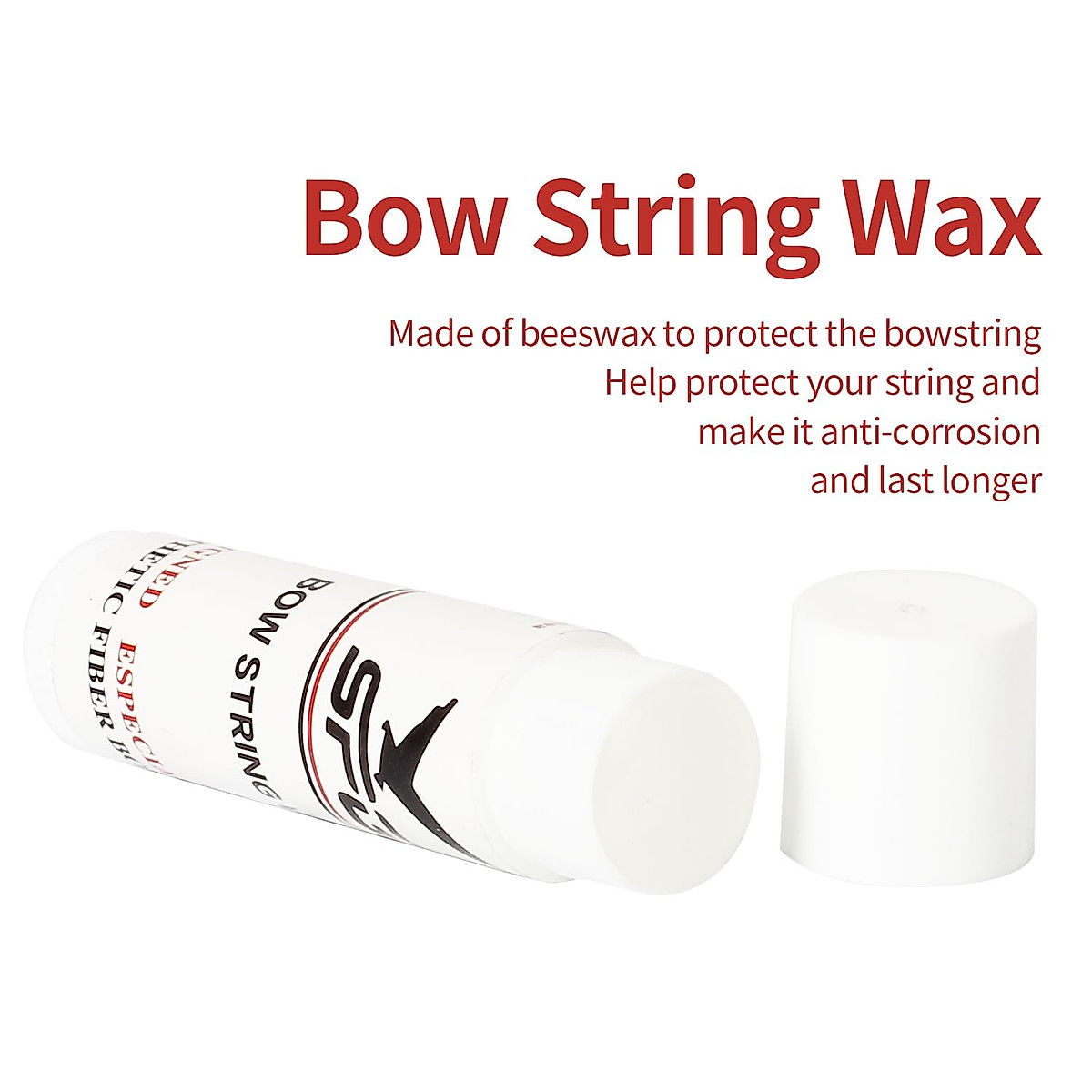 FENJANER Archery 6Pcs Bow String Wax, Protective Bowstring Waterproof Rail Lube for Crossbow Recurve Compound Bow Maintenance, Reduce Bowstring Friction and Prevent Fraying Accessories