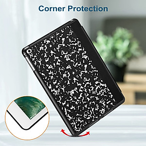 Fintie Case for iPad 6th / 5th Generation (2018/2017), iPad Air 2 / Air 1 (9.7 Inch) - Lightweight Slim Shell Standing Cover with Auto Wake/Sleep Feature, Composition Book Black