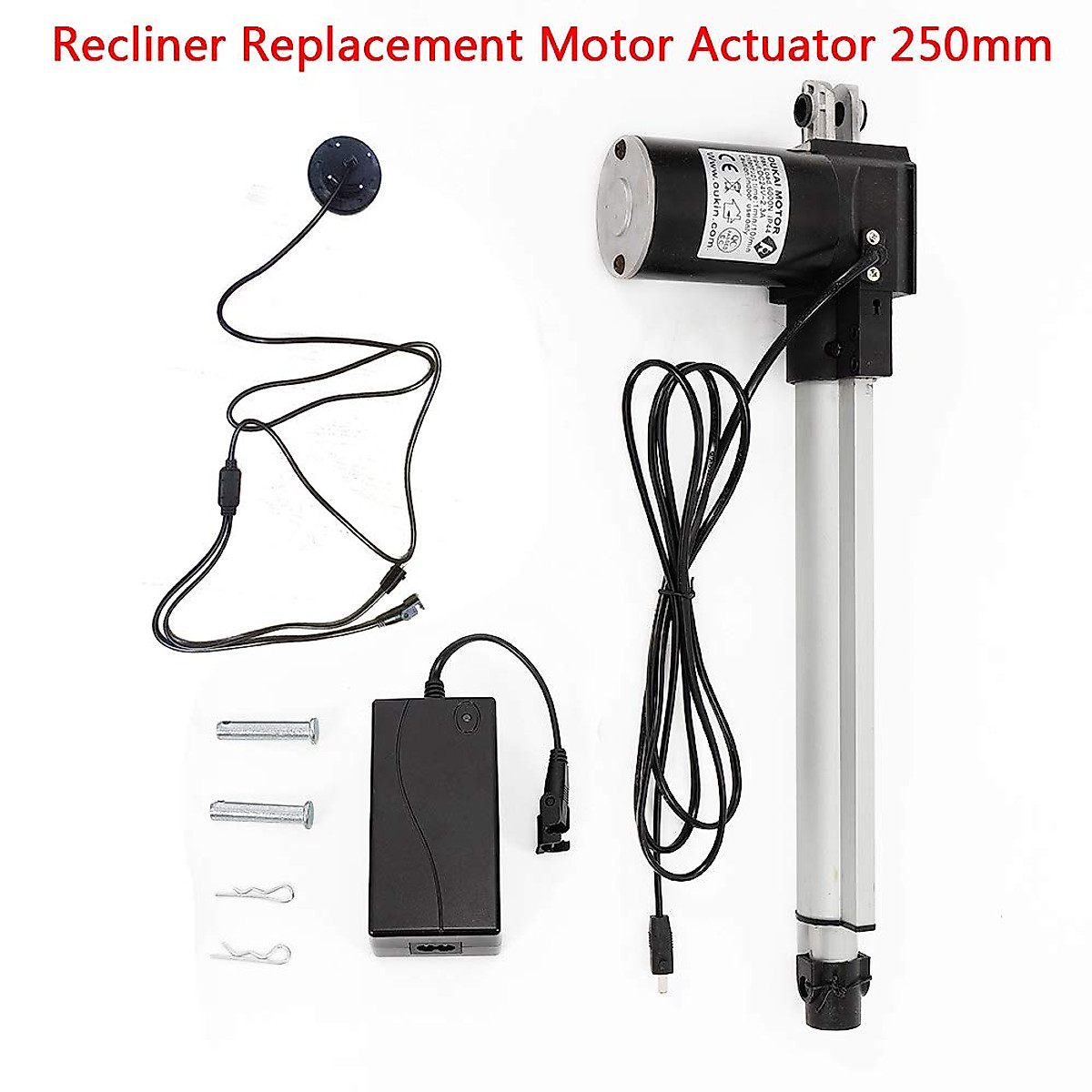 LEYSRIS 24VDC Electric Recliner Motor Replacement Kit, 1000 N Push 1000 N Pull 250mm Recliner Motor Linear Actuator for Recliner Lift Chair Linear Actuator Motor