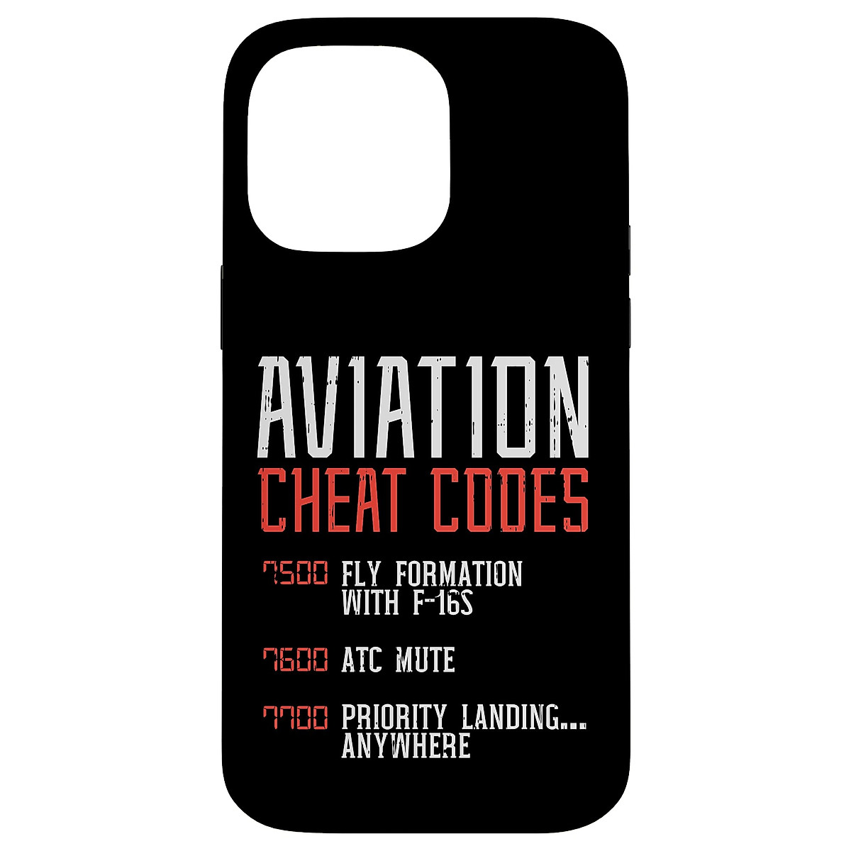 iPhone 14 Pro Max Aviation Cheat Codes Funny Airplane Humor Pilot ATC Gift Case