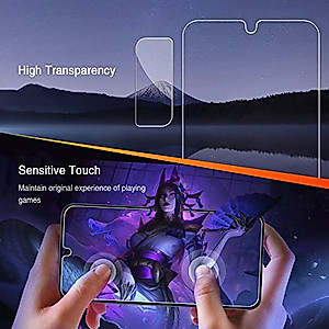 [3+2 Pack] Screen Protector for Samsung Galaxy S22 Plus/S22+Plus 5G, Tempered Glass Galaxy S22 Plus Screen Protector + 2 Pack Camera Lens Protector -[Fingerprint Unlock][Easy Installation Frame]