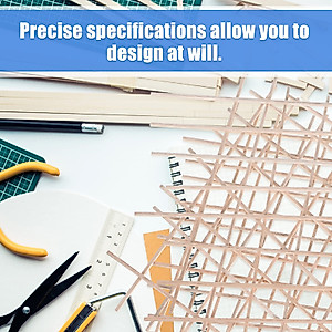 Balsa Wood Sticks 1/8 x 1/8 x 12 Inch Hardwood Square Dowels Unfinished Wooden Strips for DIY Molding Crafts Projects Making (150 Pieces)