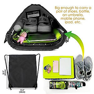 BeeGreen Black Drawstring Backpack Bulk 20 Pack, String Backpack for Party Gym Sport Trip,Cinch Sack with String, DIY Drawstring Bags for Kids Women and Men