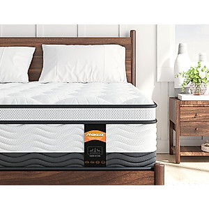 Maxzzz King Mattress in a Box 12 Inch Bamboo & Gel Infused Memory Foam Pocket Spring Hybrid Mattress - Medium Firm - CertiPUR-US Certified