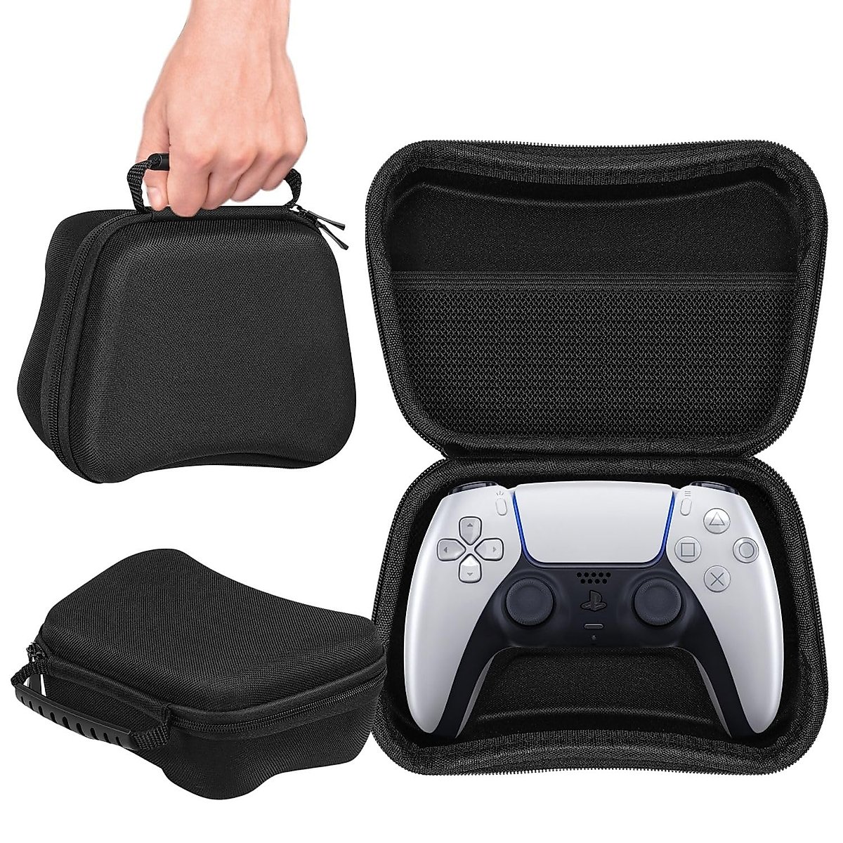 TNP Carrying Travel Storage Case for PS5 Controller, PS4 Controller, Xbox series X / S / Xbox One Controller, Nintendo Switch Pro Controller Holder Hard Shell Protective Cover EVA Accessories Pocket
