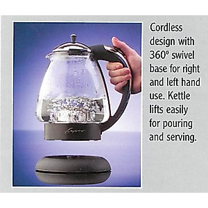 Capresso 259 Water Kettle, 10" x 8.25" x 6.25", Polished Chrome