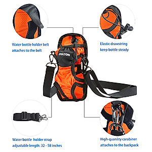 OYATON Water Bottle Holder with Adjustable Shoulder Strap, Portable Bottle Carrier Sling Bag Folds into Pouch for Easy Storage, Perfect for Walking, Hiking, Yoga, Gym, Kayaking and Travel (Orange)
