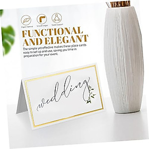 LABRIMP 120pcs Hot Stamping Table Card Table Cards Seating Cards Table Tents Place Cards for Table Setting Wedding Place Cards Tabletop Place Cards Food Labels for Party Buffet Paper Jam