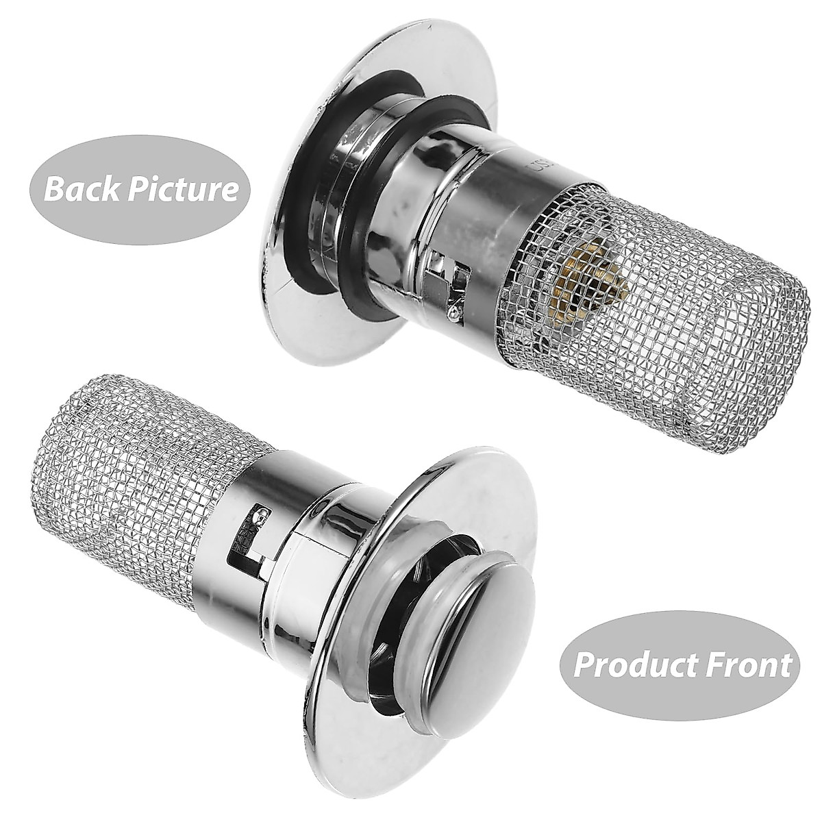 Kichvoe Wash Basin Drainer Sink Drain Plugs Kitchen Sink Drainer Plugs Bathroom Sink Stopper Sink Stopper Drainer Bathtub Cups Sink Hair Catcher Anti-blocking Substitute Brass Washbasin