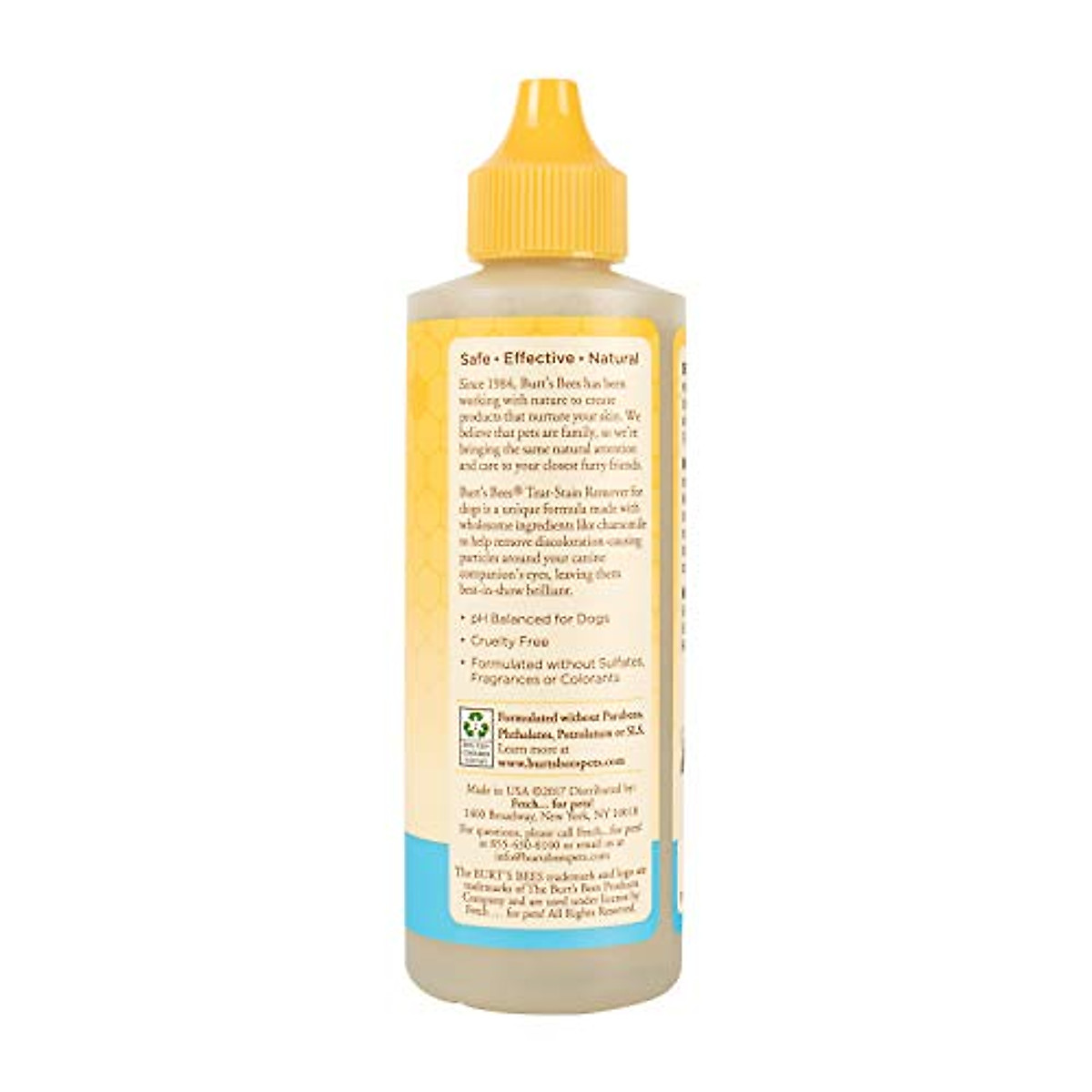 Burt's Bees for Dogs Tear Stain Remover for Dogs with Chamomile | Puppy & Dog Tear Stain Remover | Cruelty Free, Sulfate & Paraben Free, pH Balanced for Dogs - Made in USA, 4 Ounces