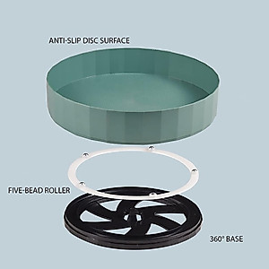 Halure Lazy Susan Cabinet Organizer for Pantry Organization and Storage, Green, 10 Inches – Refrigerator Organizer for Countertop, Fridge, Cupboard, Living Room Medicine Cabinet