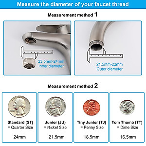 Dual-function 2-Flow Faucet Aerator, Water Saving Swivel Aerator with 2 Sprayer - Faucet Parts Replacement - 55/64 Inch-27UNS Female Thread - Brushed Nickel