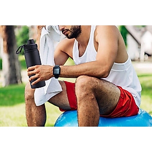 Tea Infuser Bottle With Removable Loose Leaf Tea Strainer 18/8 Stainless Steel Insulated Travel Tea Tumbler Black