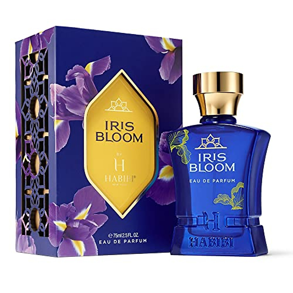 H HABIBI Iris Bloom Find Your Signature Scent with this Luxury EDP - Eau de Parfum Women's Fragrance - Unique & long-lasting Perfumes for Women, Made of Rare Exotic Notes - 2.5 fl oz