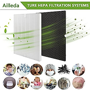 116130 Filter H Replacement for Winix 5500-2 Air Purifier and Models AM80, 2 Premium H13 True HEPA and 2 Activated Carbon Filters