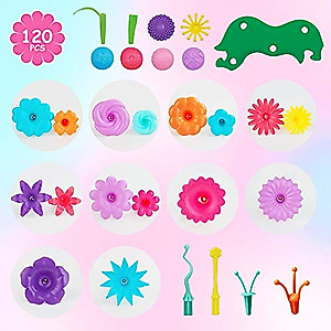 Gili Flower Garden Building Stacking Toys - Build a Bouquet Sets for 4 5 6 Year Old Toddler Girls Arts and Crafts for Little Kids Age 3yr Up Best Top Christmas Birthday Gifts for Creativity Play