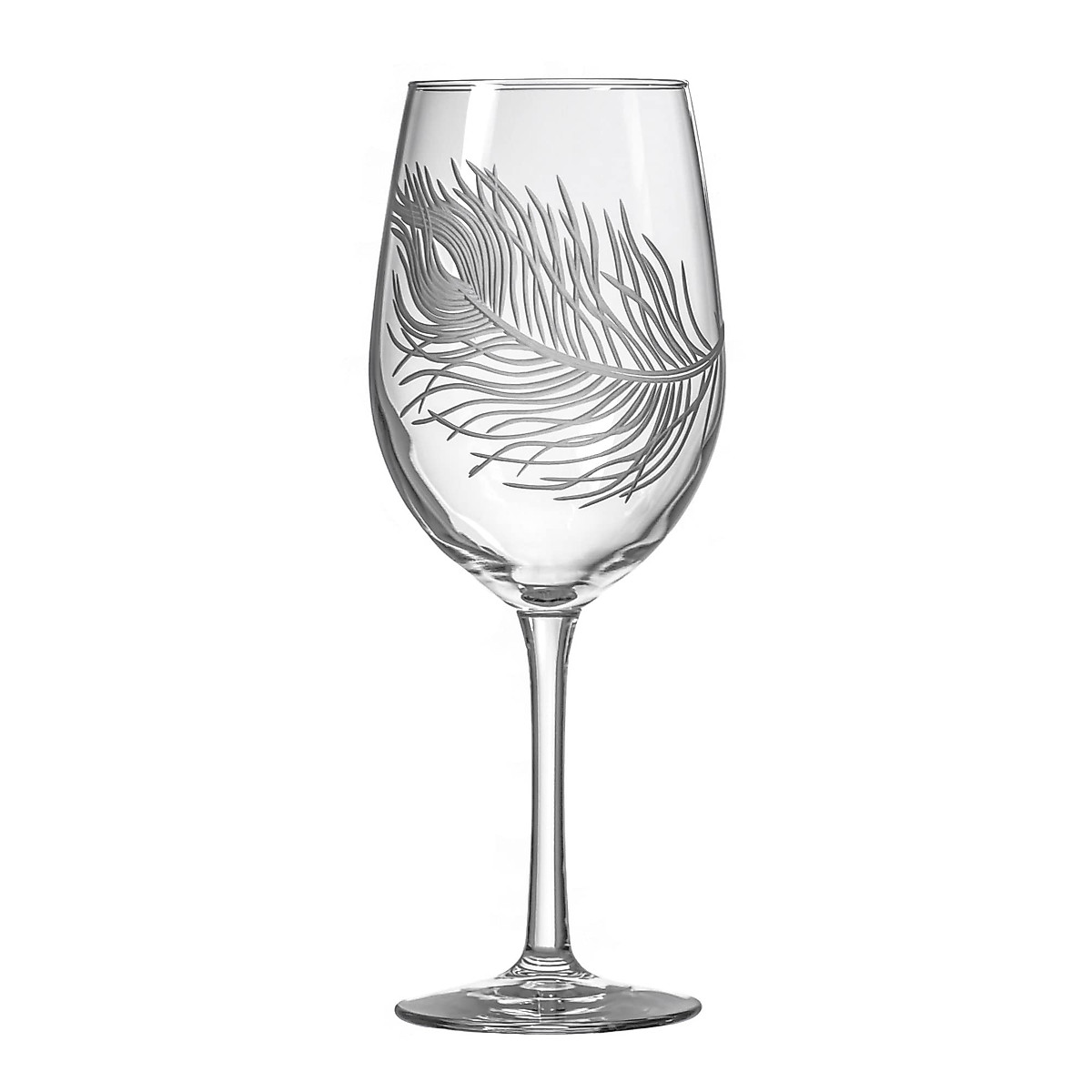 Rolf Glass Peacock White Wine Glass (Set of 4), 12 oz, Clear