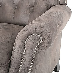 Christopher Knight Home Waldo Tufted Wingback Recliner Chair(Warm Stone).