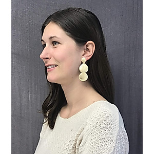 Sheila Fajl Melinda Triple Teardrop Statement Earrings in Gold Plated