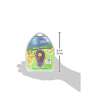 PetSafe Clik-R Dog Training Clicker - Positive Behavior Reinforcer for Pets - All Ages, Puppy and Adult Dogs - Use to Reward and Train - Training Guide Included - Purple