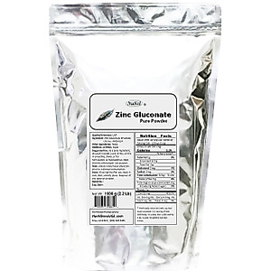 NuSci Zinc Gluconate Powder Pure Supports Enzyme Functions (2270 Grams (5.0 lb)