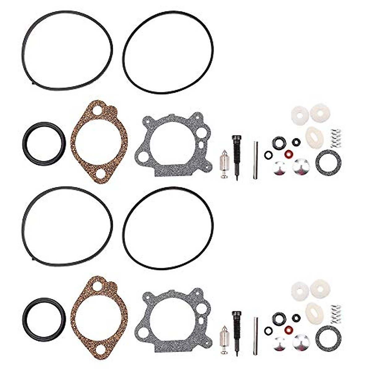 2 pcs 498260 Carburetor Overhaul Kit Gasket Set for Rebuild Kit 398183 490937 492495 493762 498261 T490937 Lawn Mower